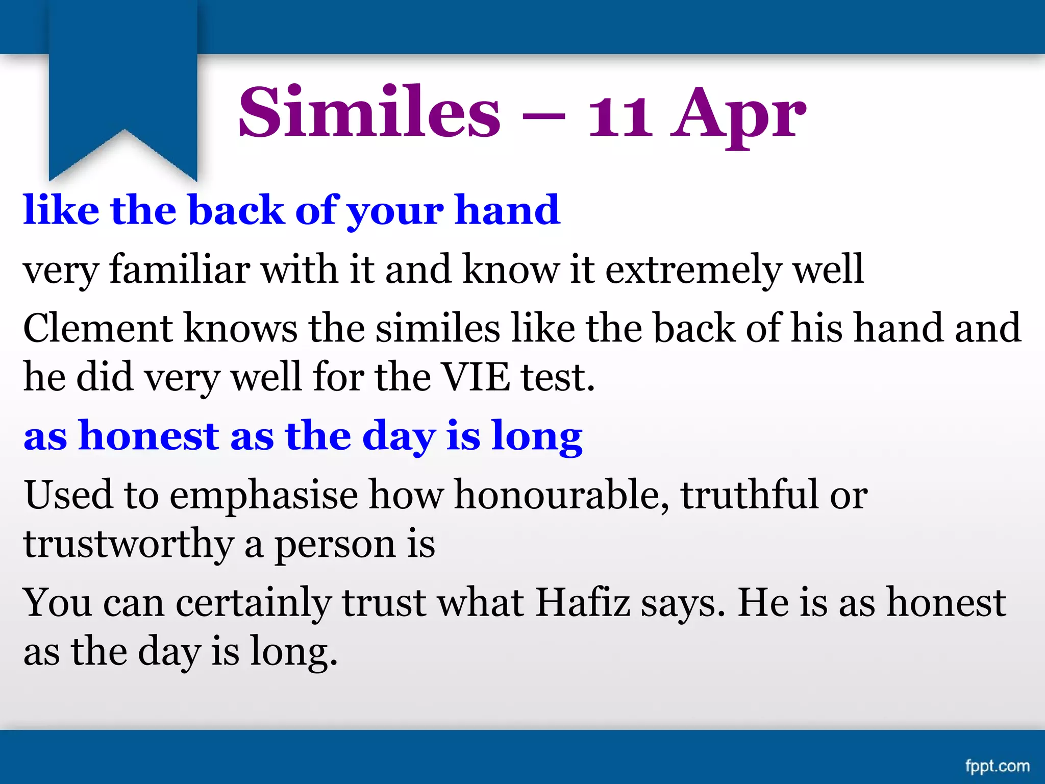 VIE on Similes 2014 | PPT