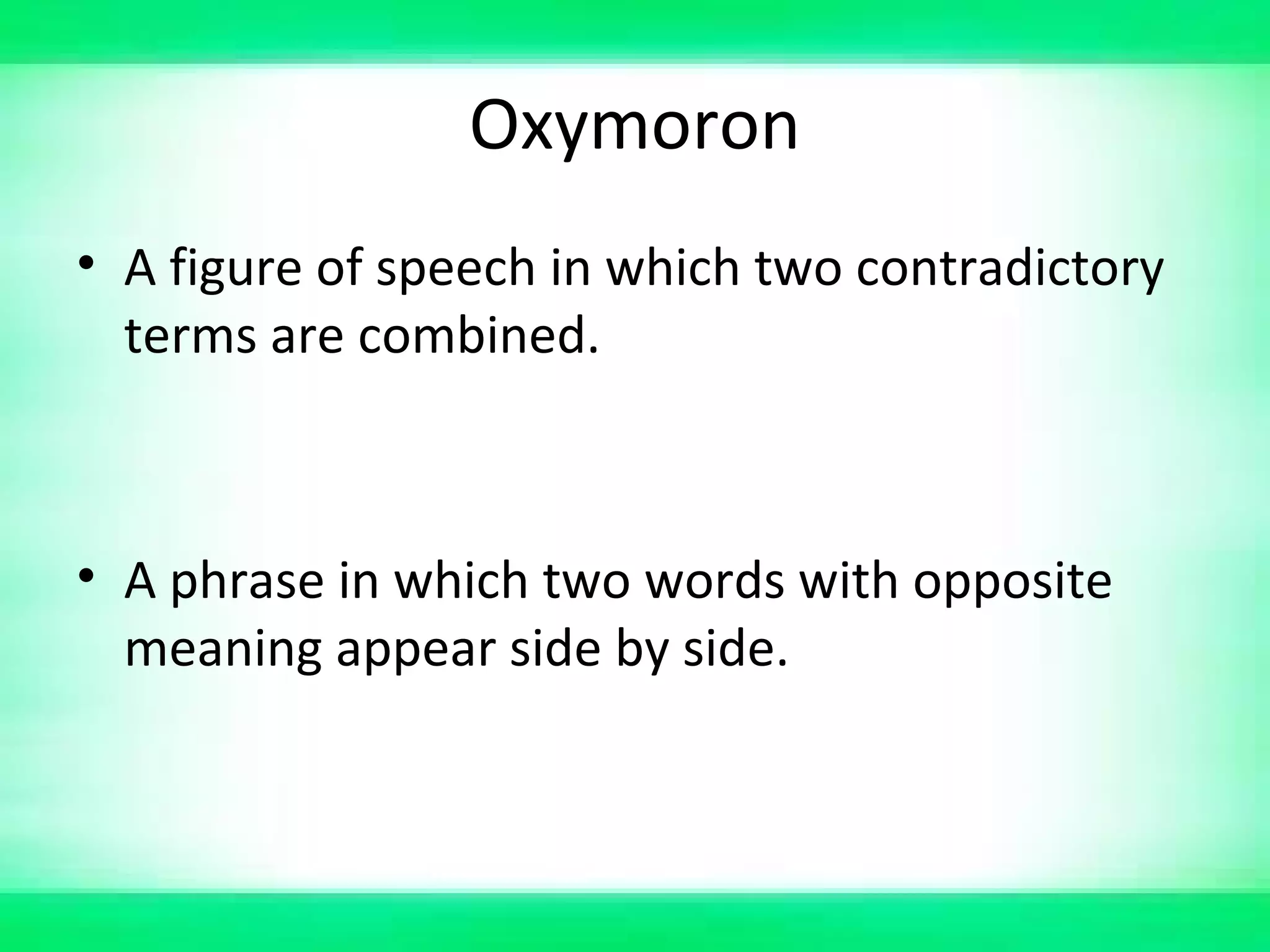 VIEs on Oxymorons | PPT
