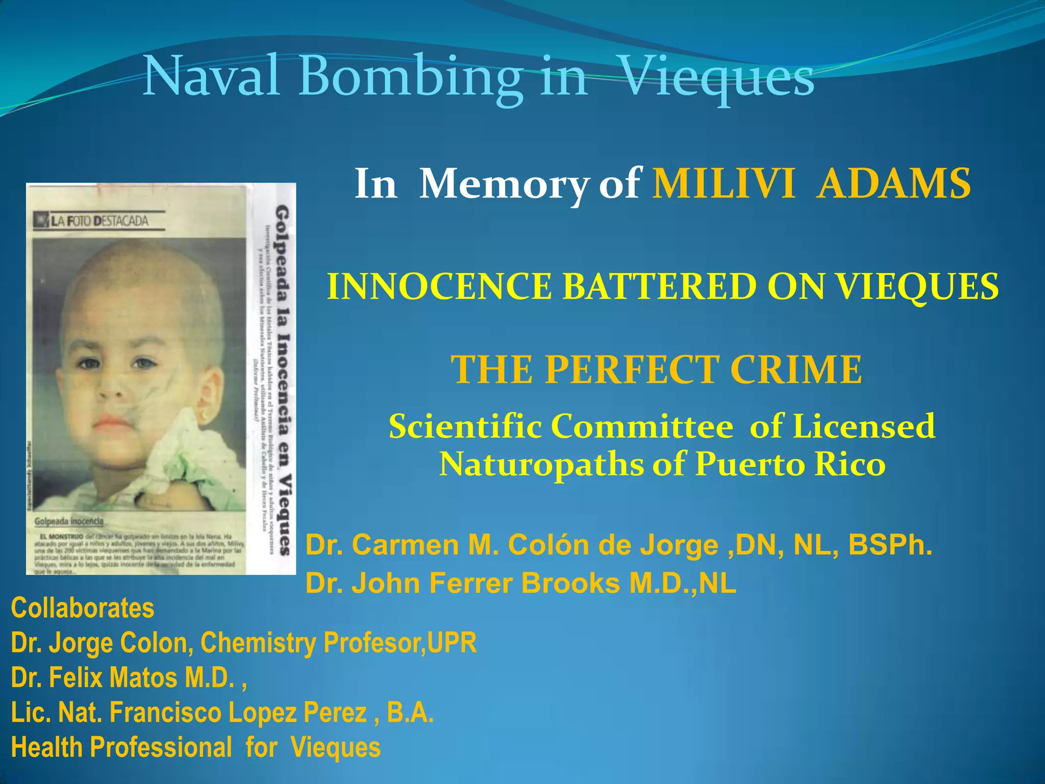 NAVAL BOMBING IN VIEQUES | PPTX