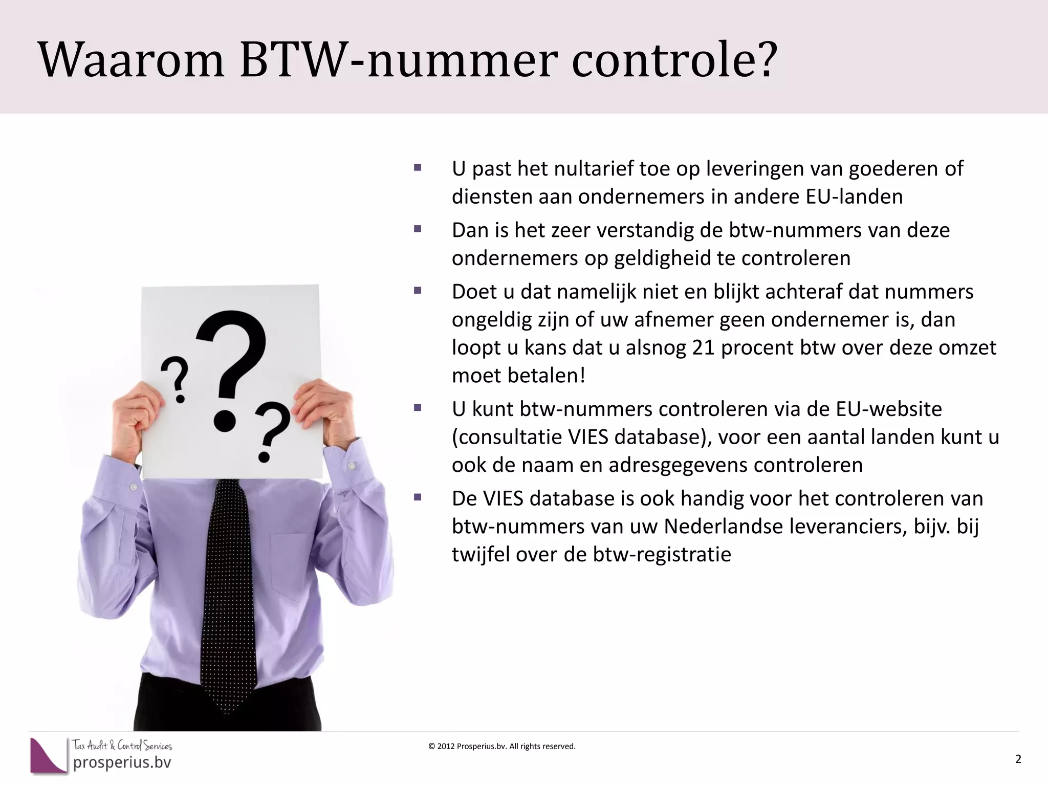 Controle BTW-nummers | PDF