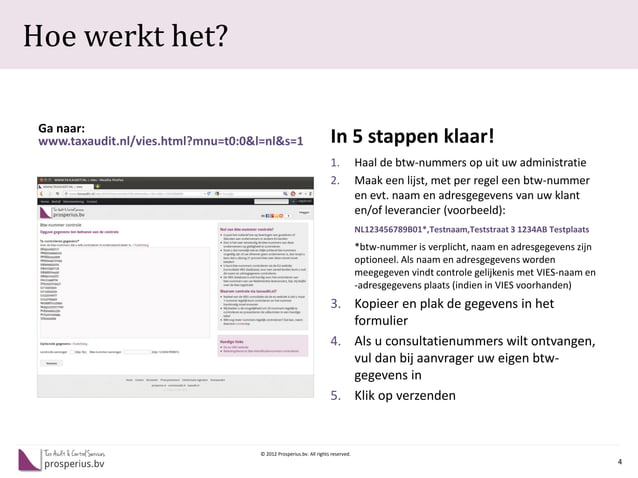 Controle BTW-nummers | PPT