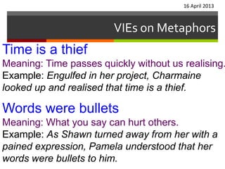 Vi es on metaphors | PPT
