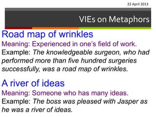 Vi es on metaphors | PPT
