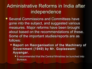 Second Administrative Reforms Commission ppt | PPT