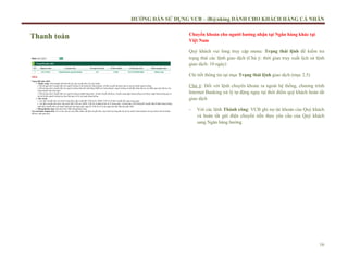 Vietcombank : Hướng dẫn sử dụng dịch vụ ngân hàng điện tử (VCB-iB@nking) dành cho cá nhân | PDF