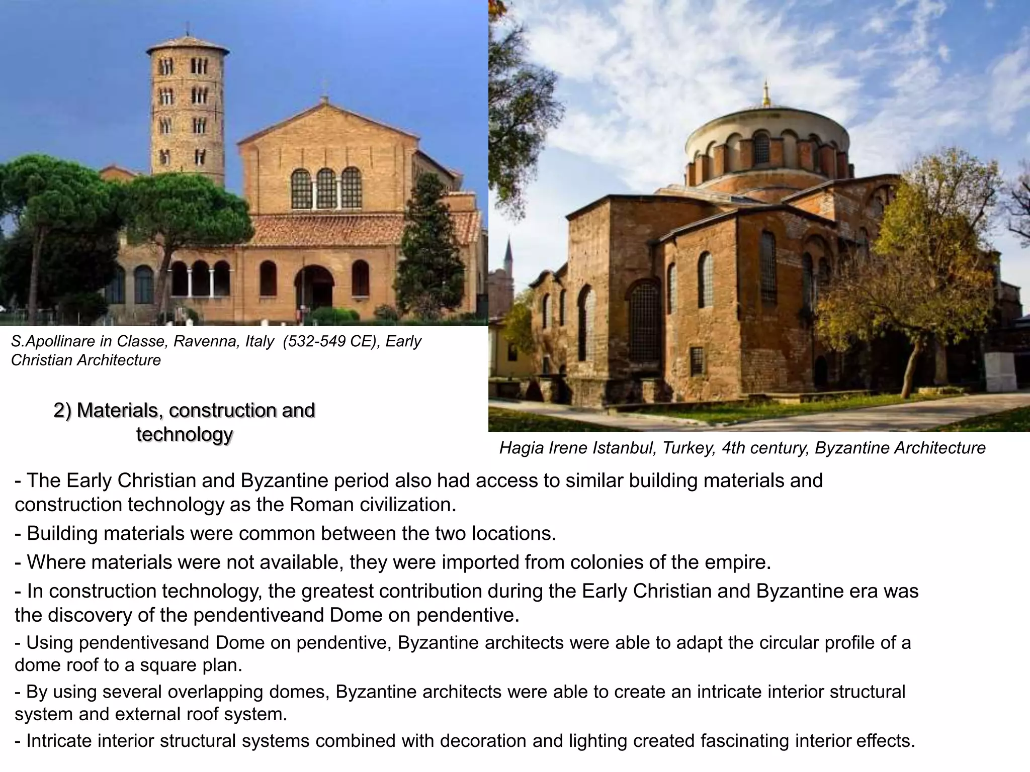 Comparison between early christian and byzantine architecture | PPTX