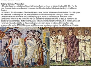 Comparison between early christian and byzantine architecture | PPTX