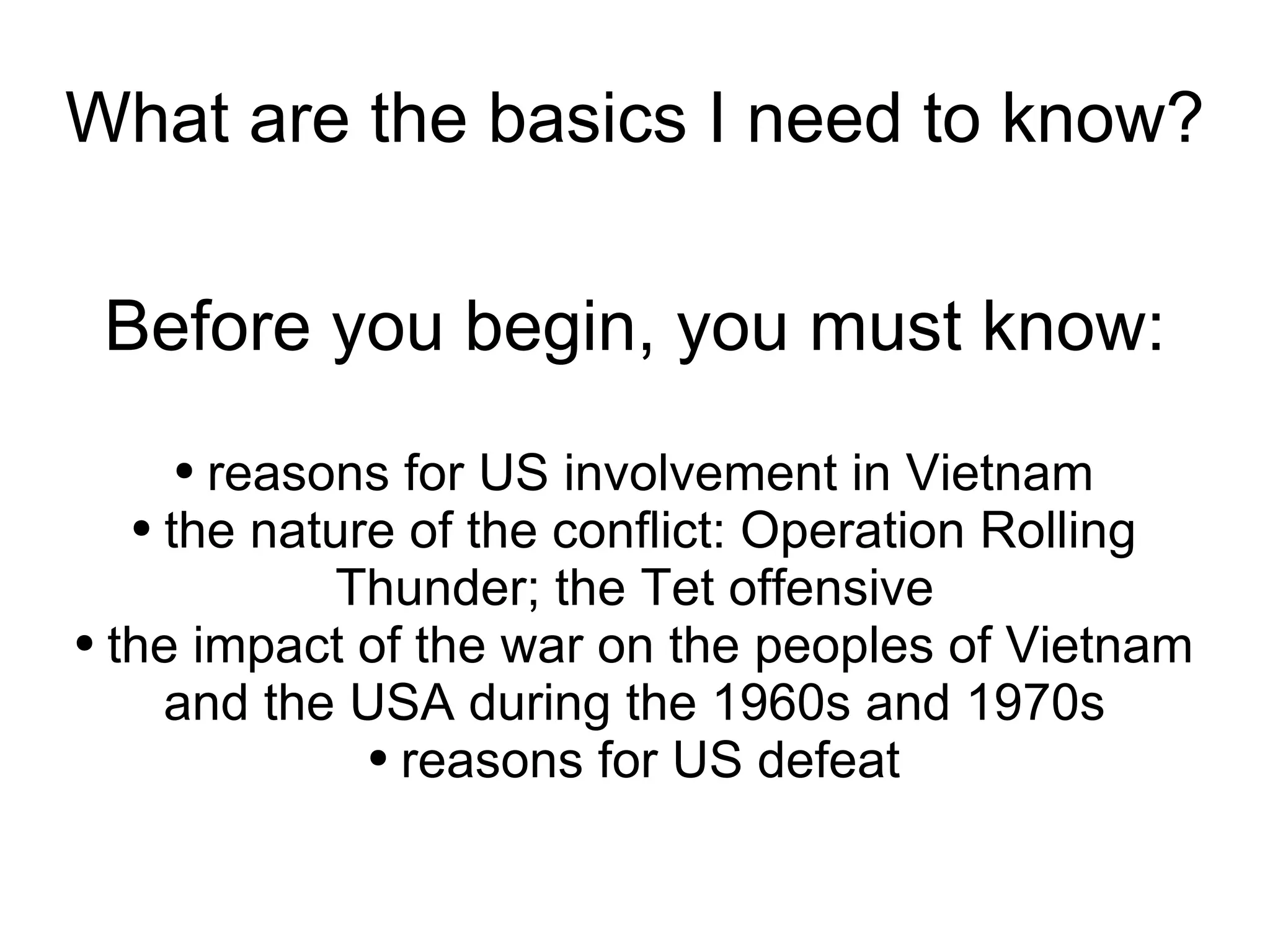 Vietnam GCSE History Coursework - Introduction | ODP