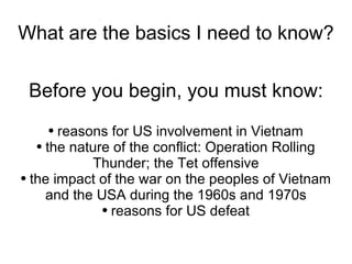 Vietnam GCSE History Coursework - Introduction | ODP