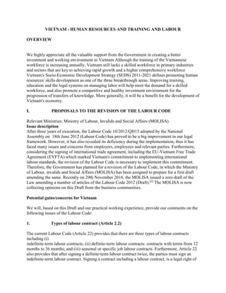 VIETNAM - HUMAN RESOURCES AND TRAINING AND LABOUR | PDF