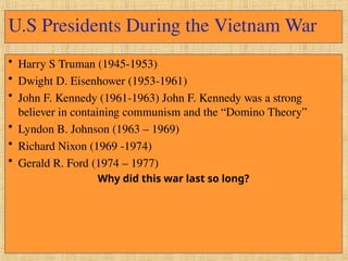 US Vietnam-War from 1950 to 75 power point | PPT