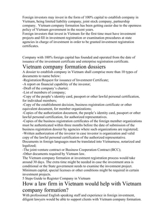 Vietnam Company Formation How to proceed.docx