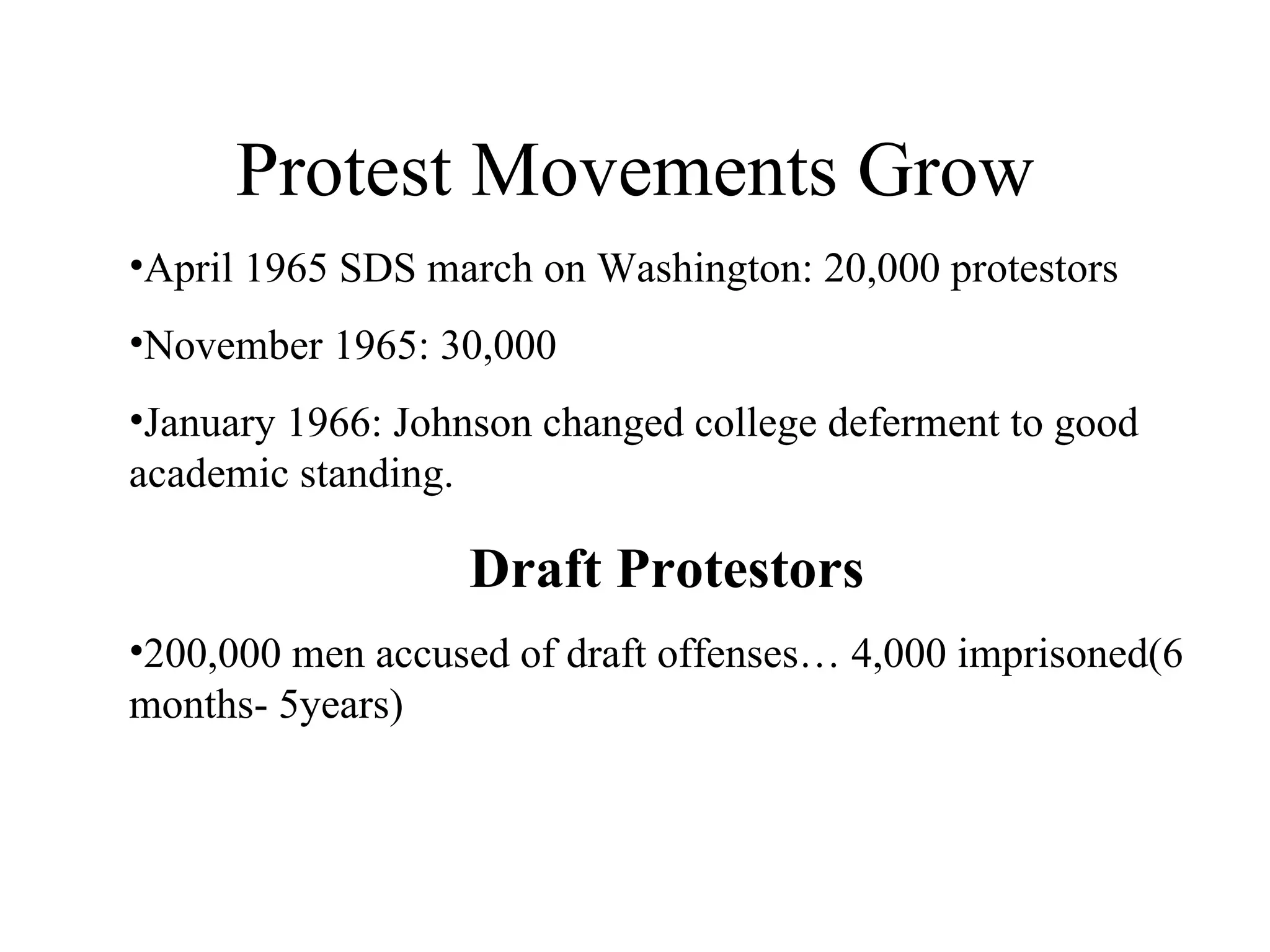 Vietnam draft and protests | PPT