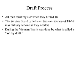 Vietnam draft and protests | PPT