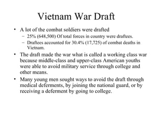 Vietnam draft and protests | PPT
