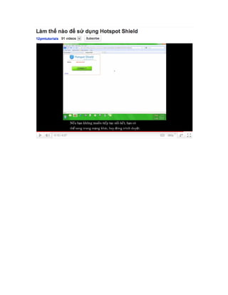 Hotspot Shield tutorial in Vietnamese | PDF | Free Download