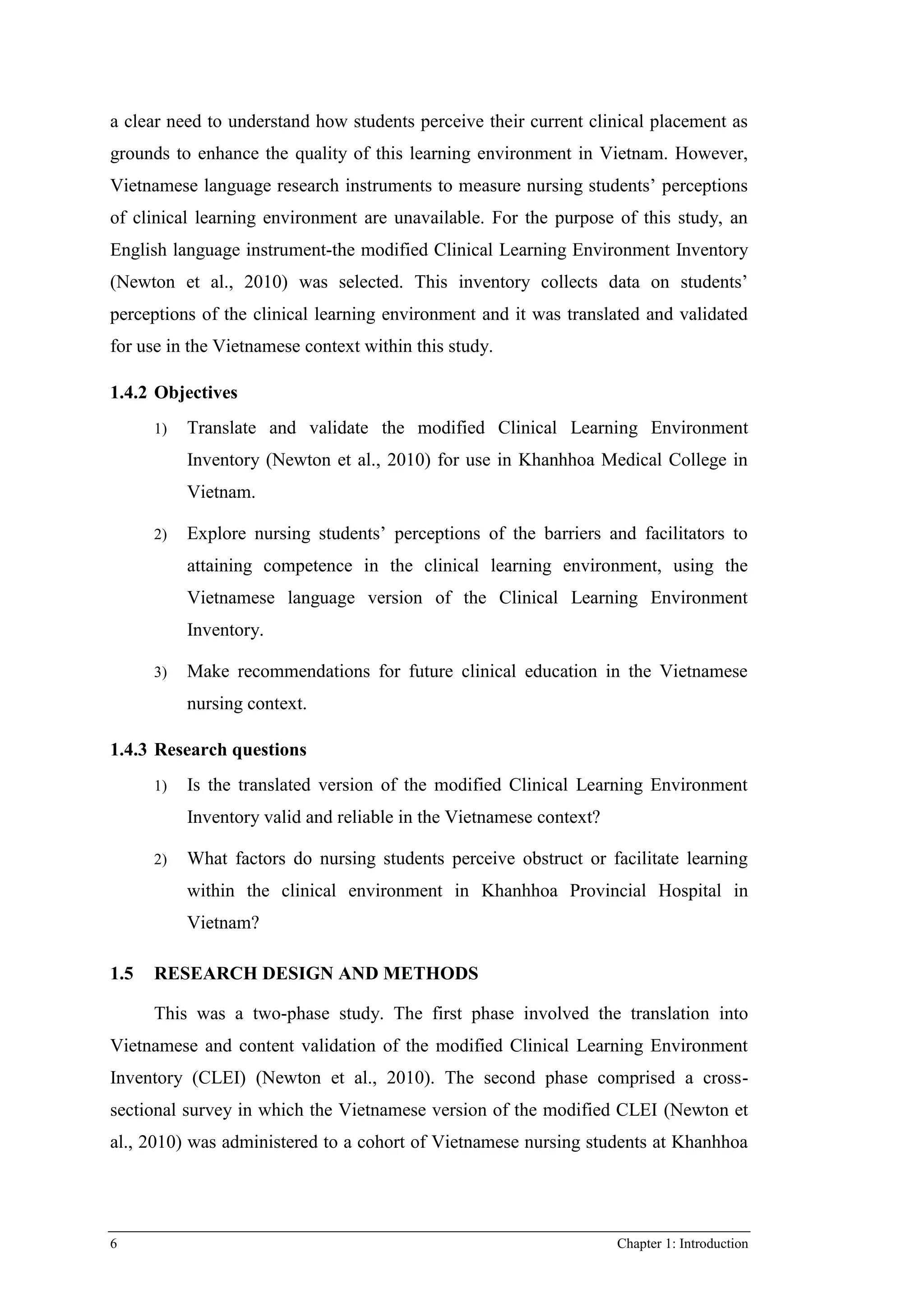 Vietnamese nursing students’ perceptions of their clinical learning ...