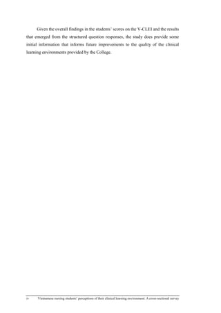 Vietnamese nursing students’ perceptions of their clinical learning ...