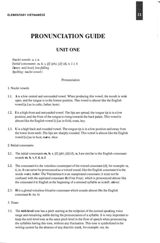 Vietnamese pronunciation 01 | PDF
