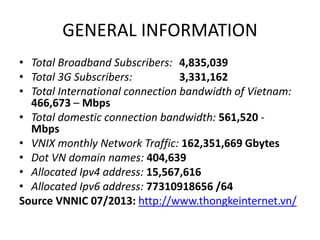 Vietnam internet statistic | PPTX