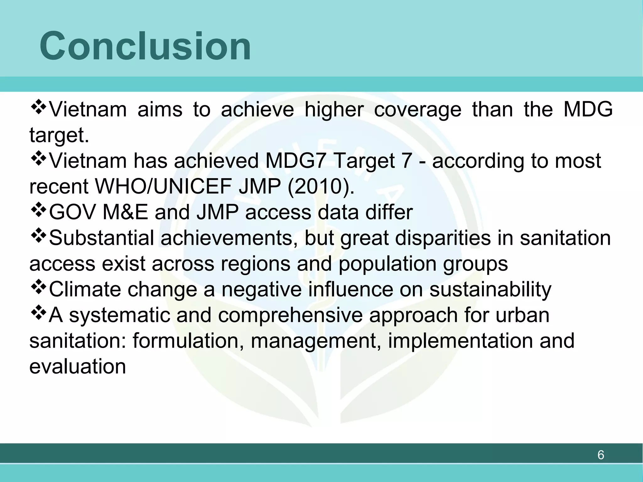 Vietnam Sanitation Country Overview | PPT