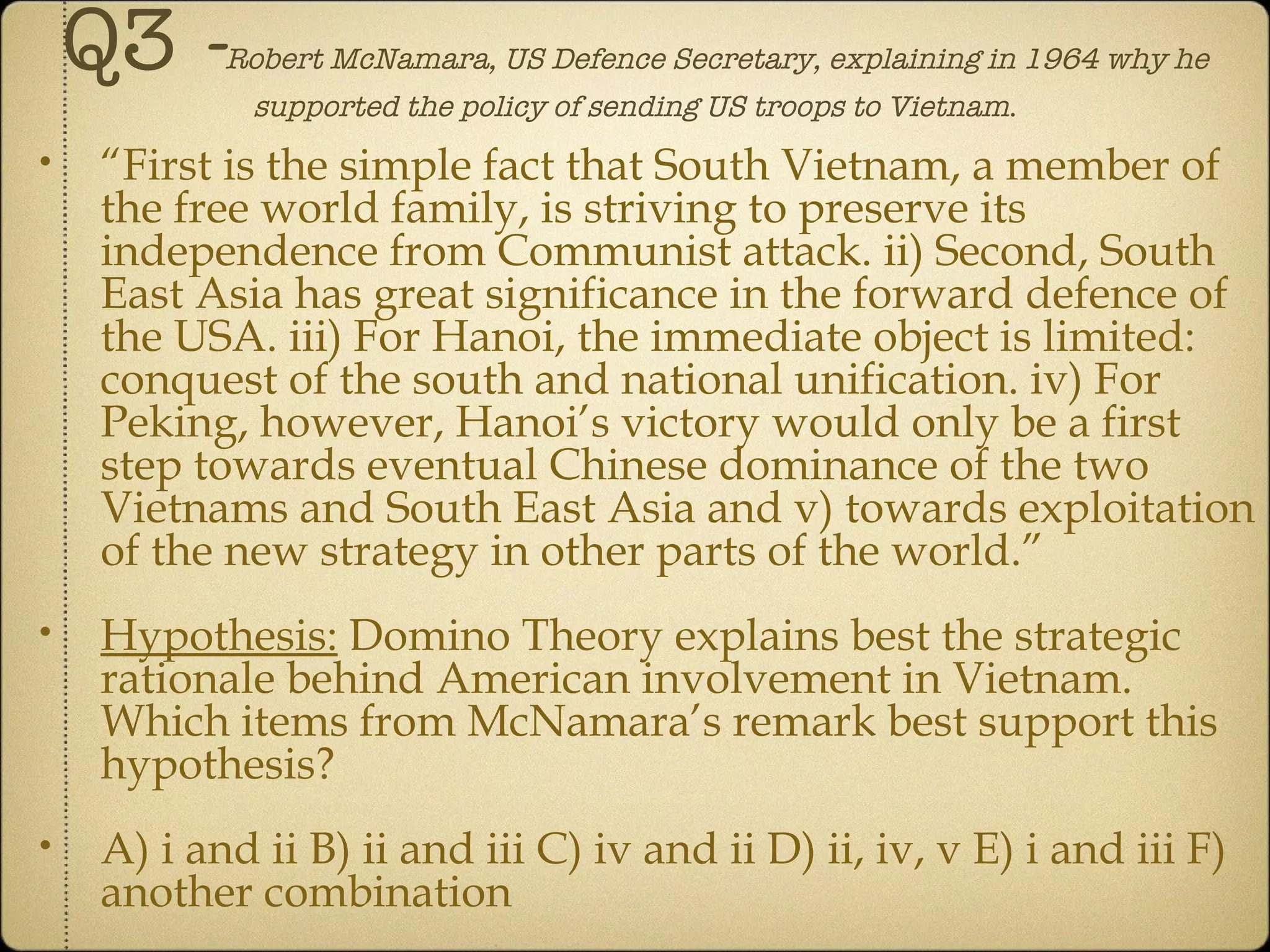 Vietnam war course and conduct | PPT
