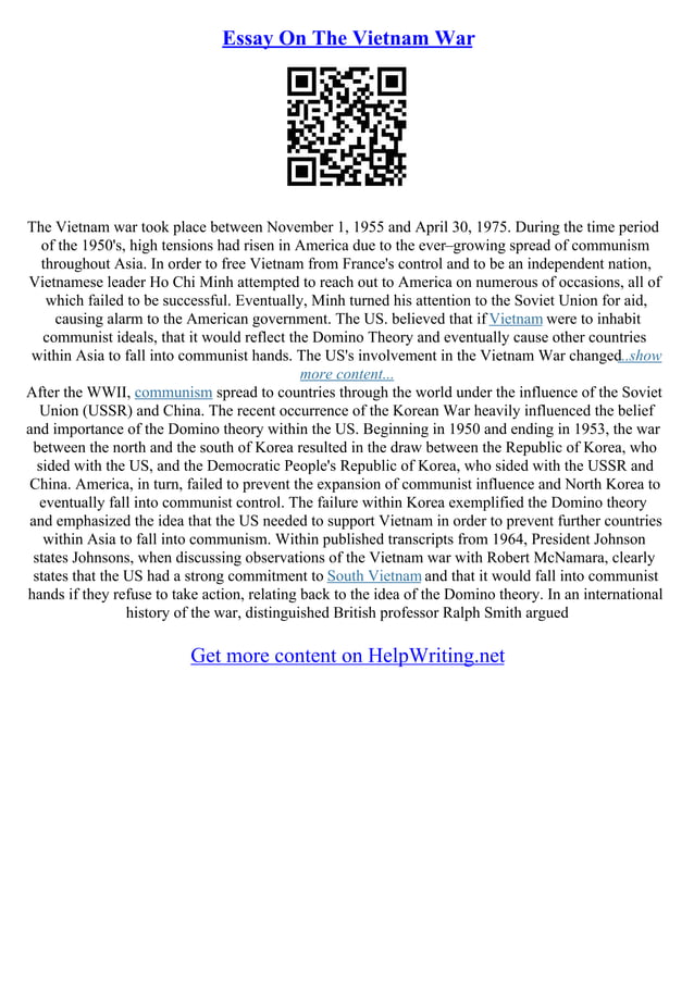 Vietnam War Photo Essay | PDF