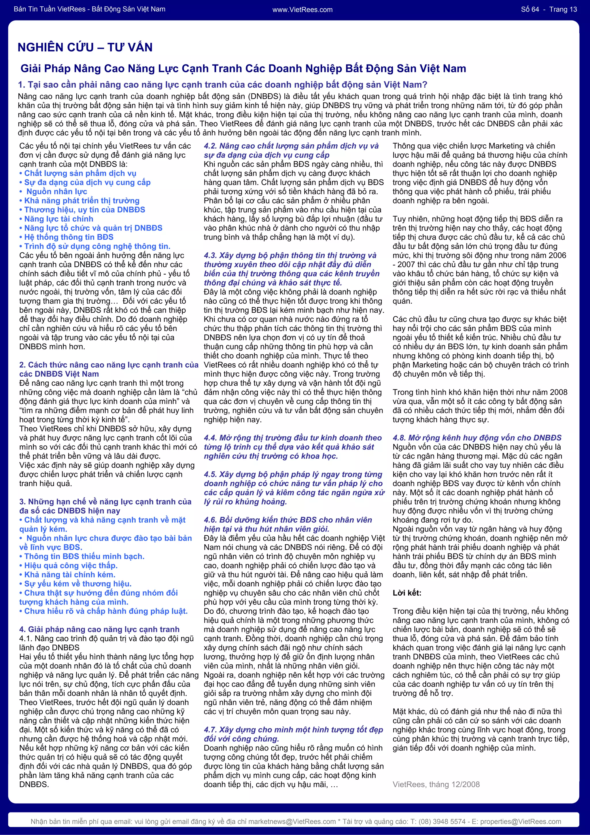 VietRees_Newsletter_64_Tuan1_Thang1 | PDF