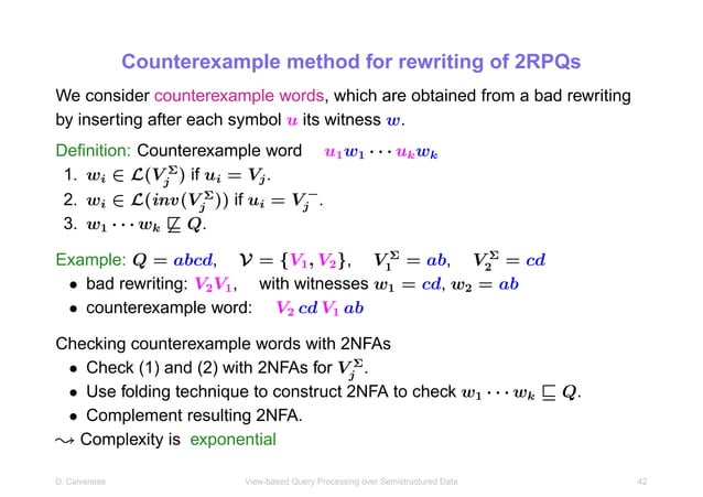 View Based Query Processing In Semistructured Data | PPT
