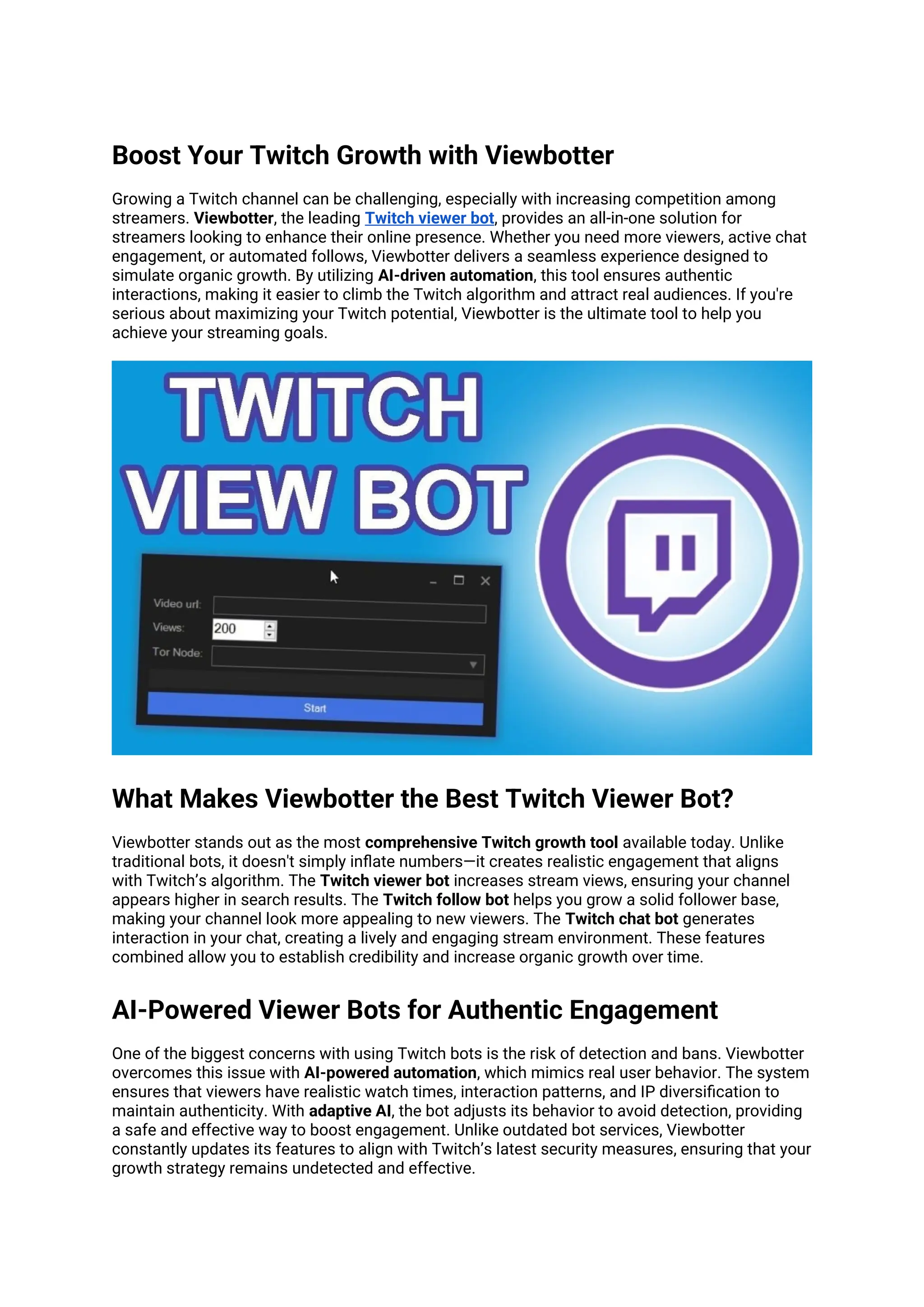 Viewbotter - The Best All-in-One Twitch Viewer Bot, Follow Bot & Chat ...