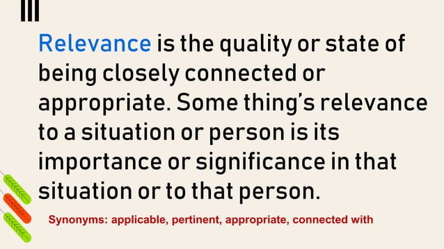 VIEWED.pptx DETERMINING RELEVANCE IN THE MATERIAL VIEWED | PPTX ...