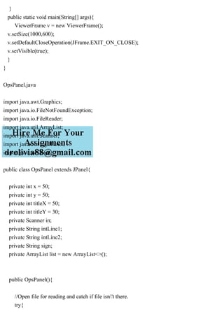 ViewerFrame.java import javax.swing.JFrame;public class Viewer.pdf