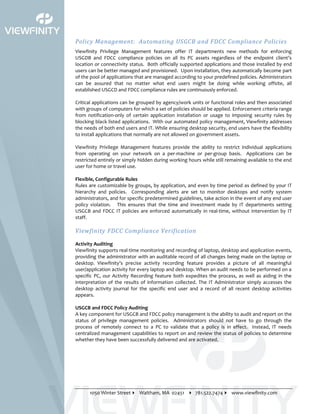 Viewfinity Privilege Management Support for FDCC & USGCB | PDF