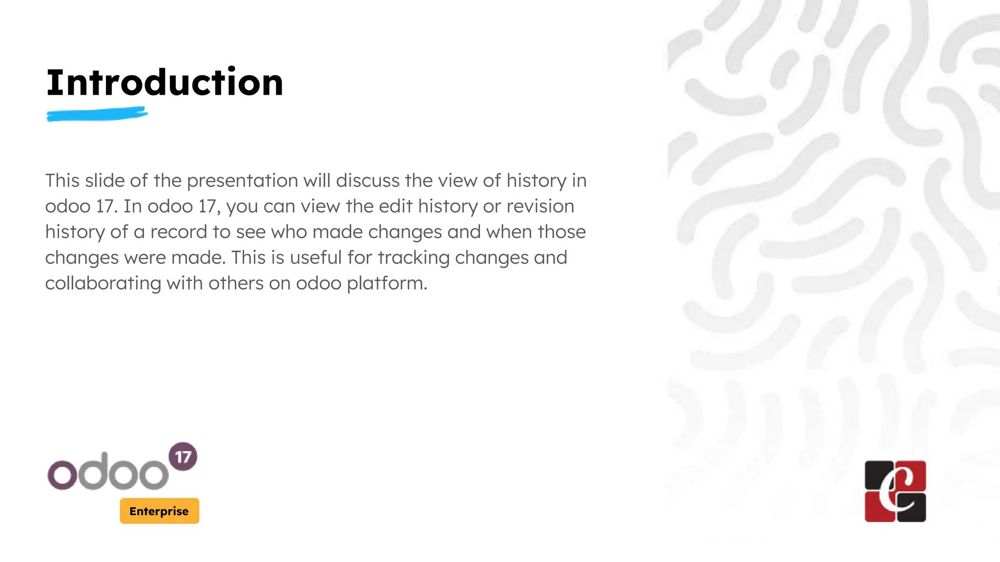 How to View the History in Odoo 17 ERP Module | PPTX