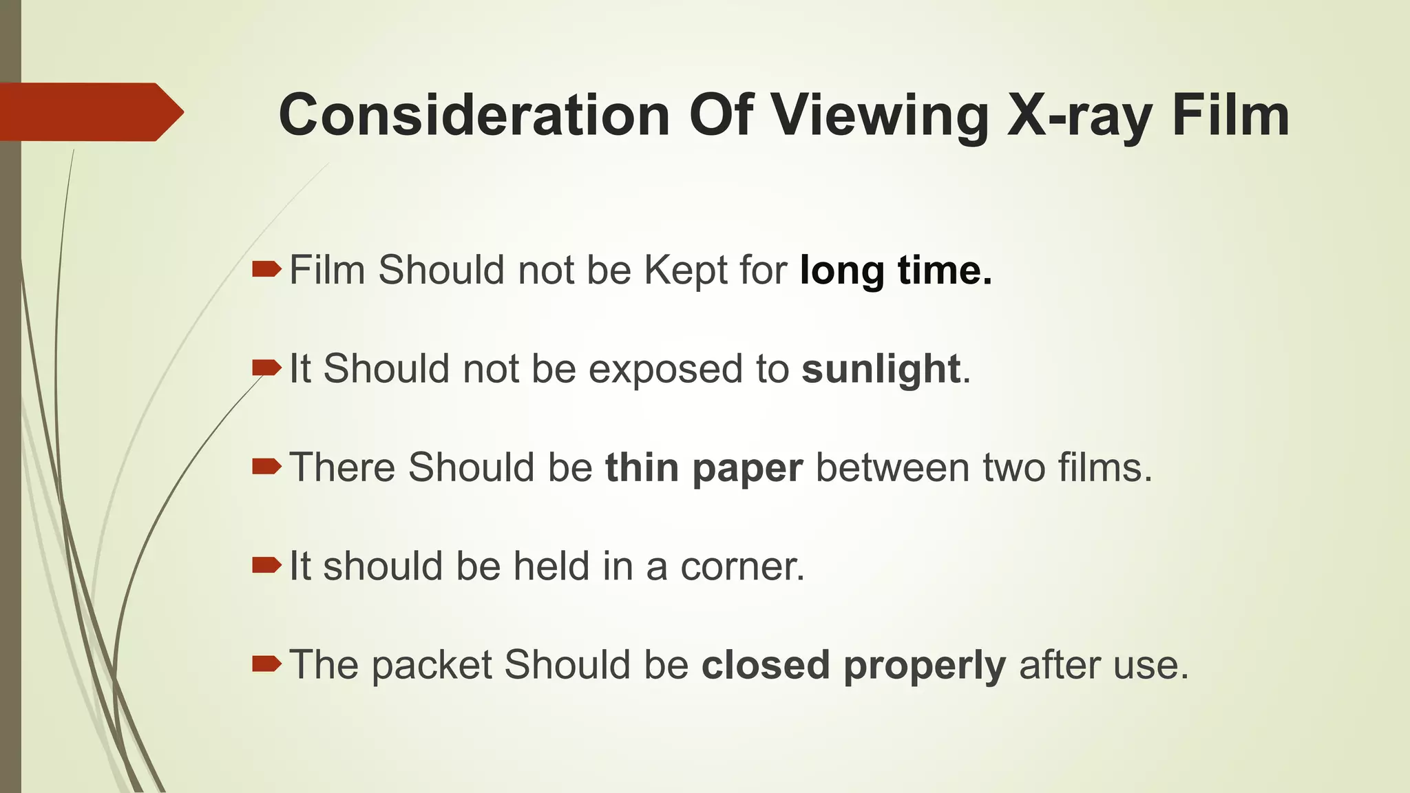 Viewing and storage of x ray film | PPT