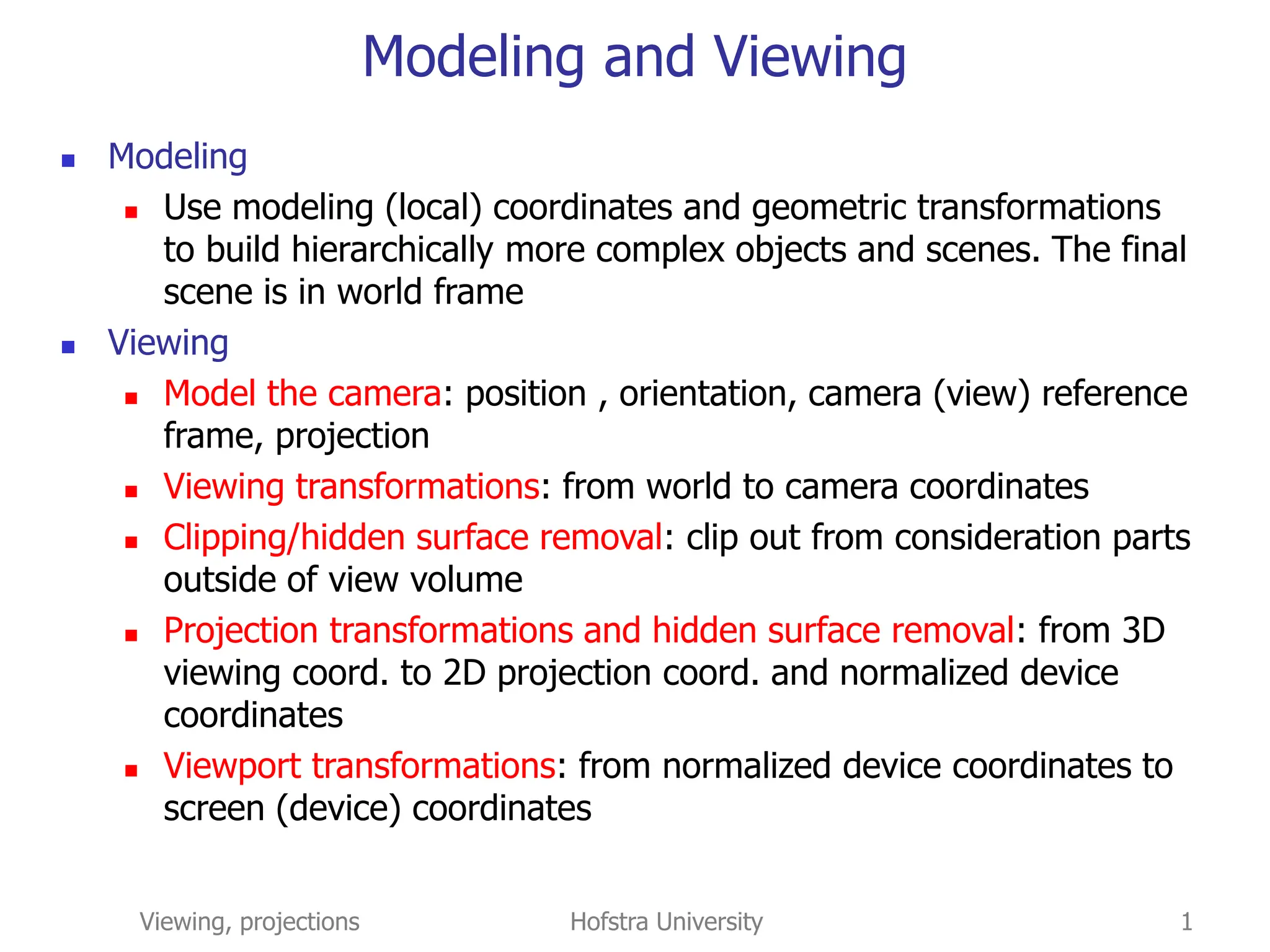 viewing-projection powerpoint cmputer graphics | PPT
