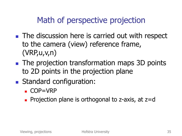 viewing-projection powerpoint cmputer graphics | PPT