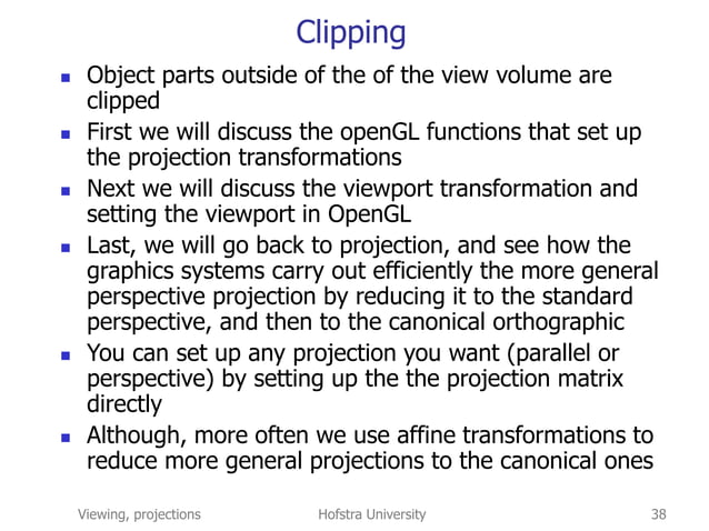 viewing-projection powerpoint cmputer graphics | PPT
