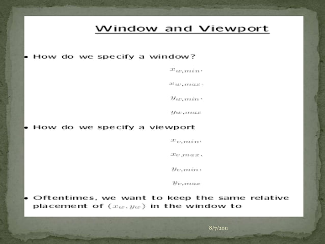 Viewing transformation | PPTX