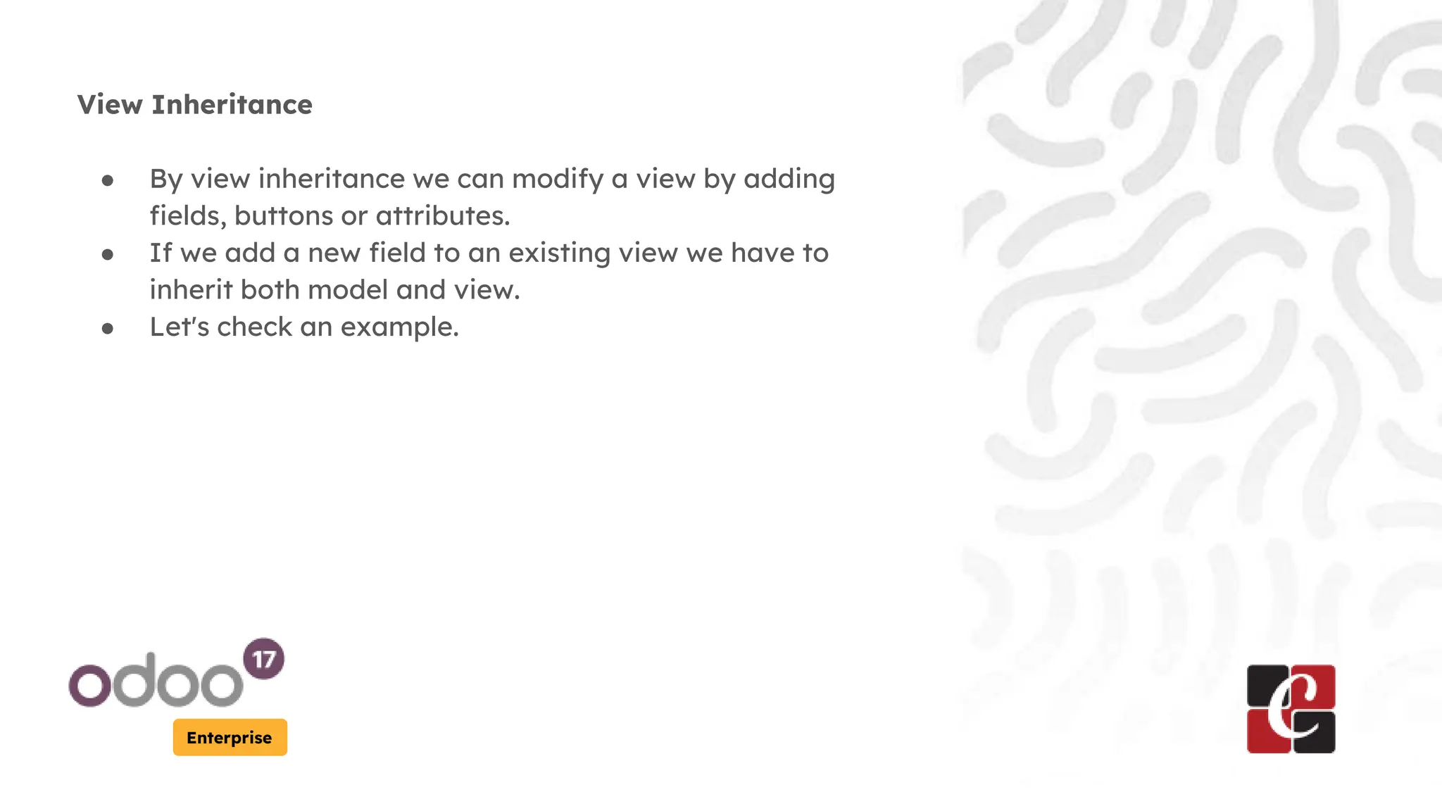 View Inheritance in Odoo 17 - Odoo 17 Slides | PPTX | Technology & Computing