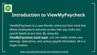 viewmypaycheck intuit login viewmypaycheck intuit login | PPT