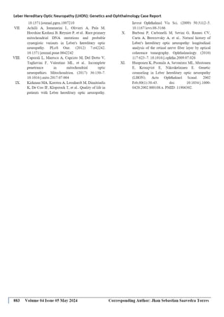 Leber Hereditary Optic Neuropathy (LHON): Genetics and Ophthalmology ...
