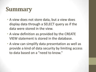 Oracle Database View | PPTX