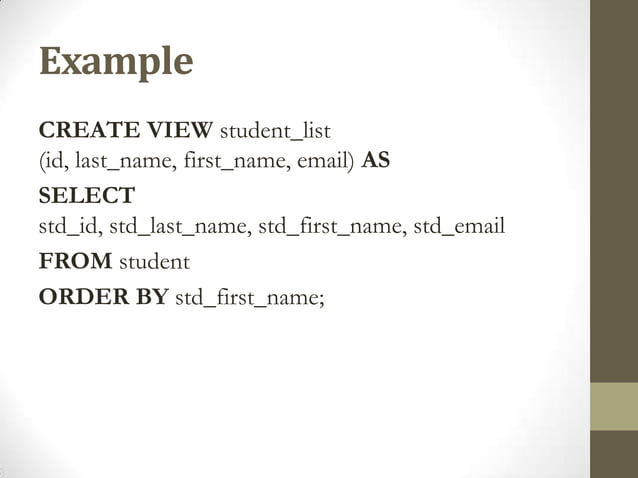 Oracle Database View Ppt