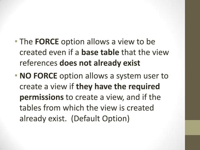 Oracle Database View Ppt