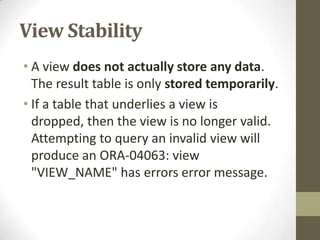 Oracle Database View | PPTX
