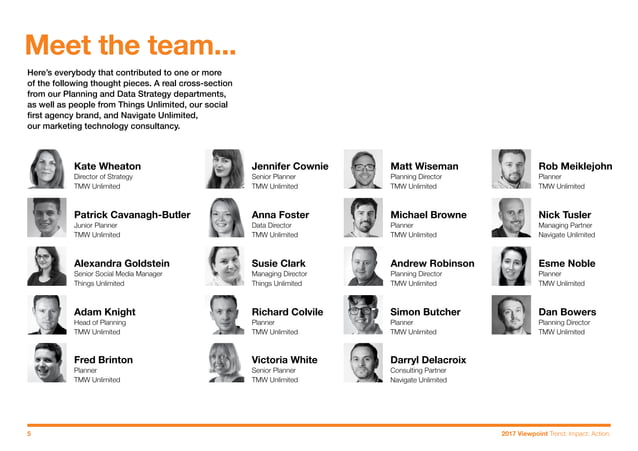 TMW Unlimited Viewpoint 2017 strategy doc | PPT