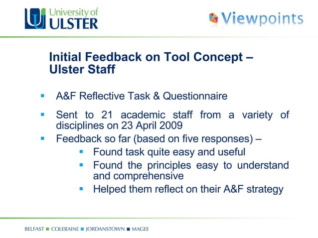 Assessment & Feedback Reflective Tool | PPT