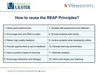 Assessment & Feedback Reflective Tool | PPT