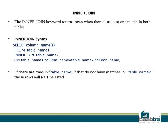 Views Triggers Functions Stored Procedures Indexing And Joins Ppt